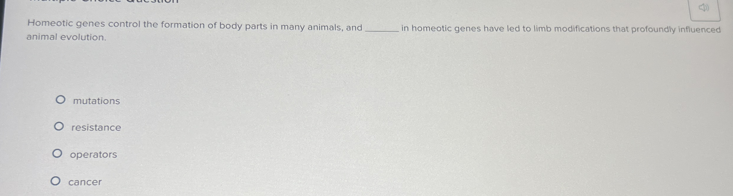 Solved Homeotic genes control the formation of body parts in | Chegg.com