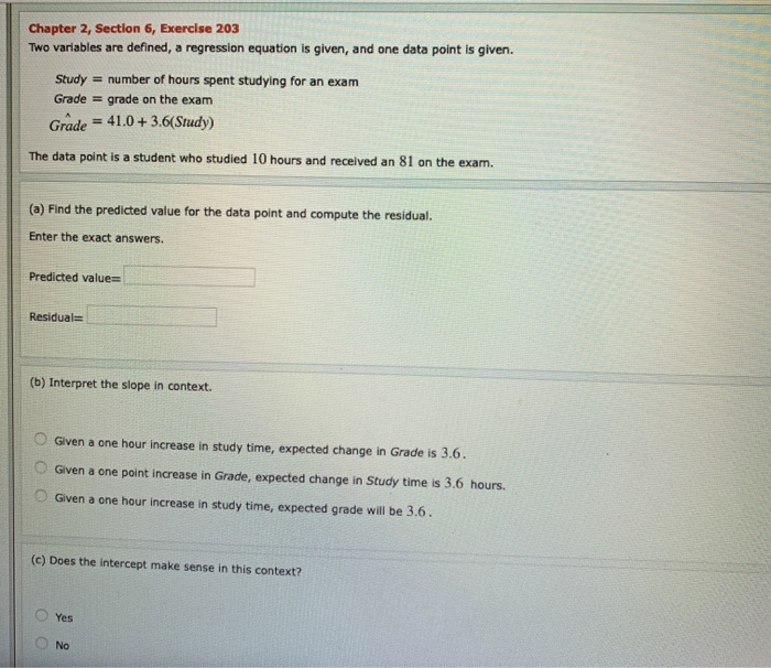 Solved Chapter 2, Section 6, Exercise 203 Two variables are | Chegg.com