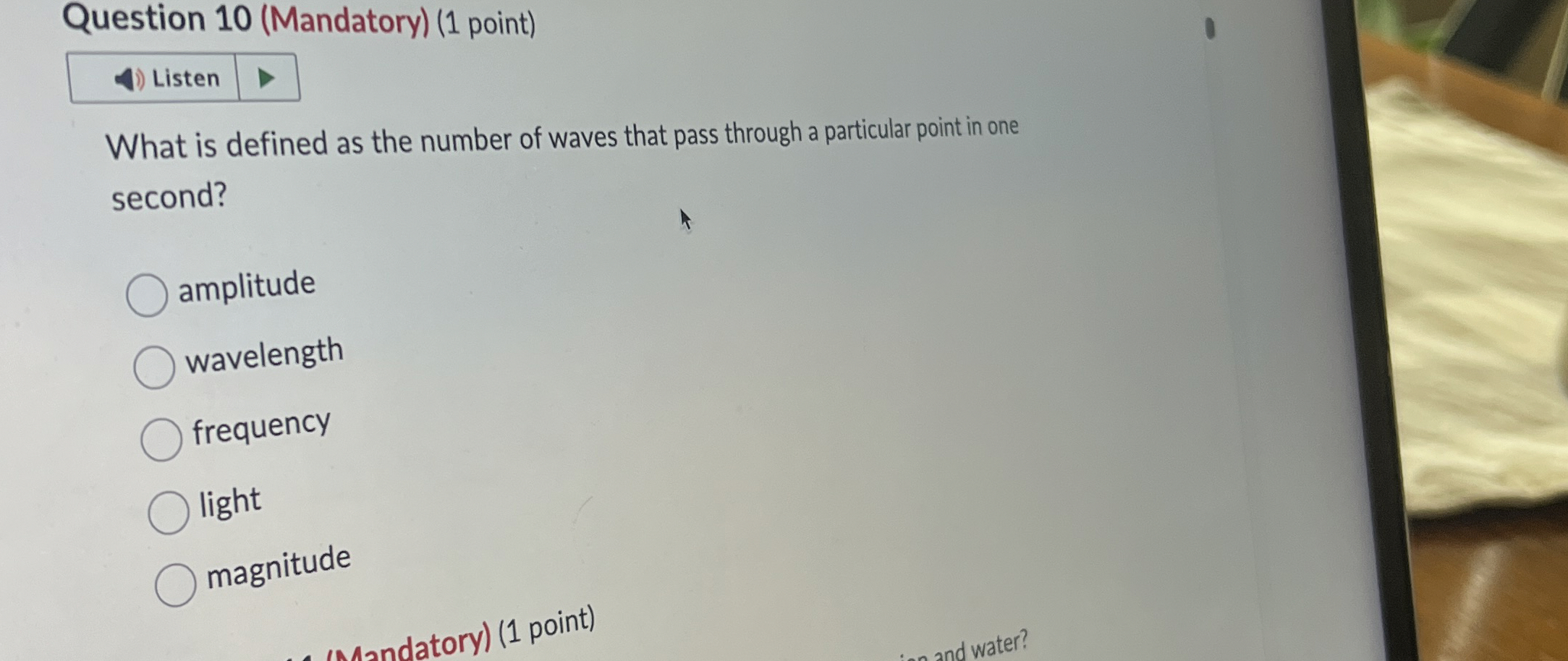 Solved Question 10 (Mandatory) (1 ﻿point)What is defined as | Chegg.com
