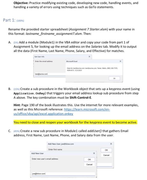Objective: Practice modifying existing code, | Chegg.com
