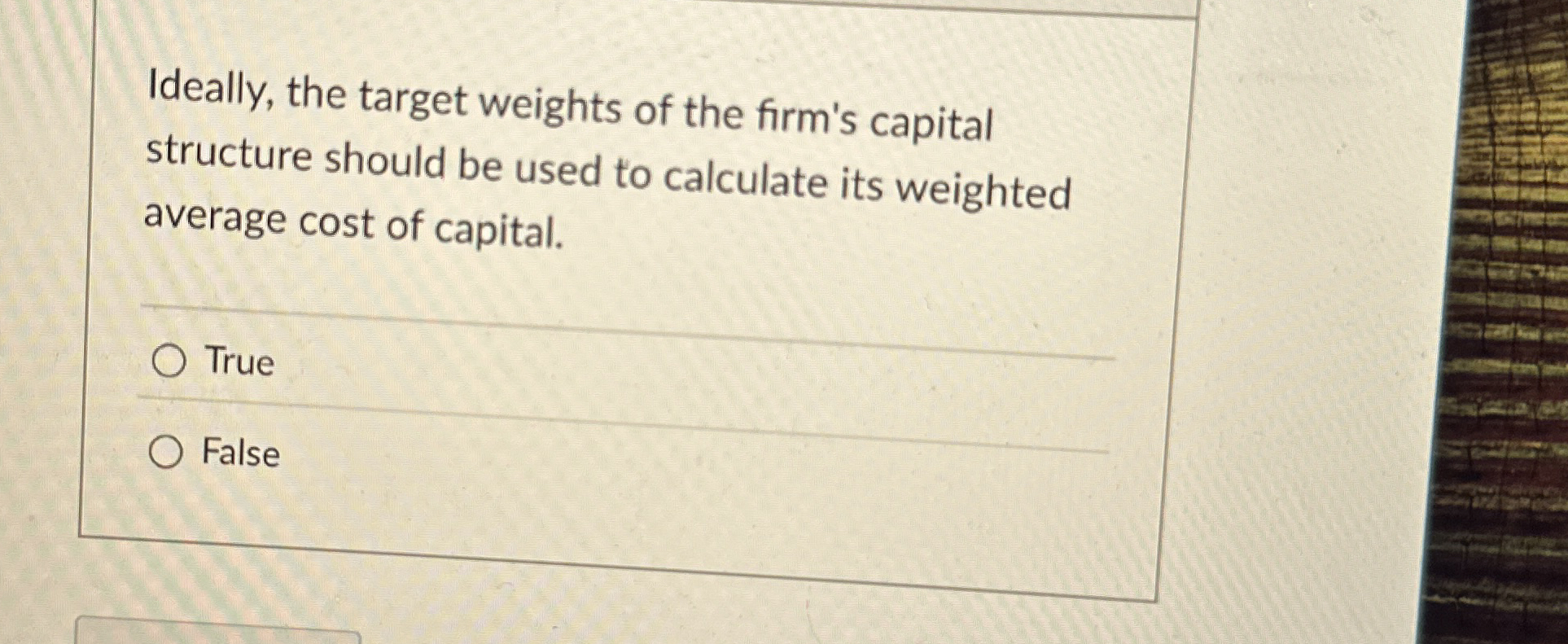 Solved Ideally, the target weights of the firm's | Chegg.com