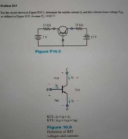 Solved Problem 10.5For the circuit shown in Figure P10.5, | Chegg.com