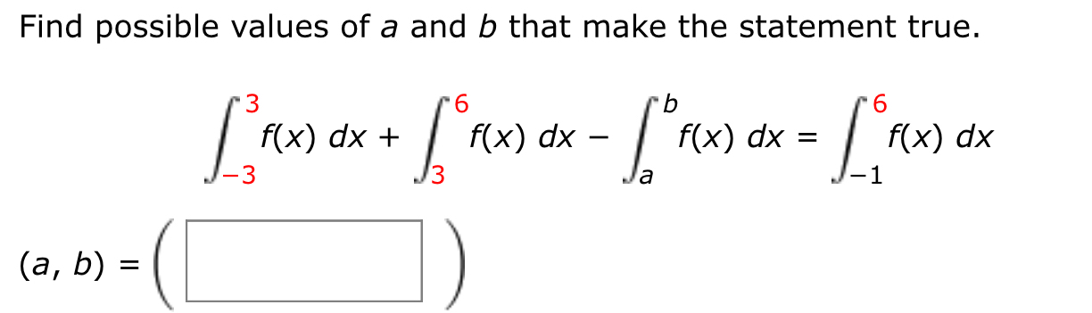 Solved Find possible values of a and b ﻿that make the | Chegg.com