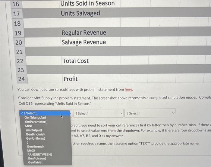 You can download the spreadsheet with problem | Chegg.com
