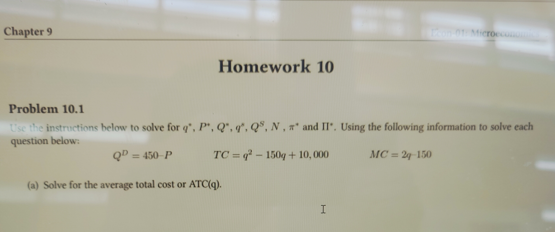Solved Chapter 9Homework 10Problem 10.1Use the instructions | Chegg.com