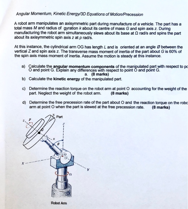 Solved Angular Momentum, Kinetic Energy/3D Equations of | Chegg.com