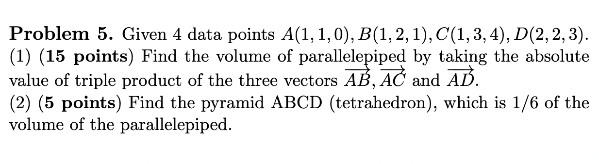 Solved Given 4 ﻿data points | Chegg.com