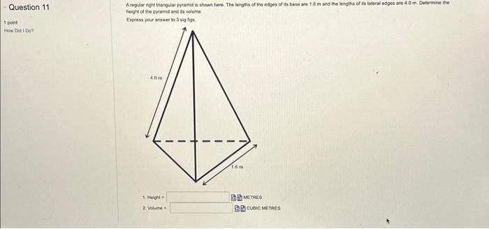 Solved Question 11 1 point How Dia I Do? A regular right | Chegg.com