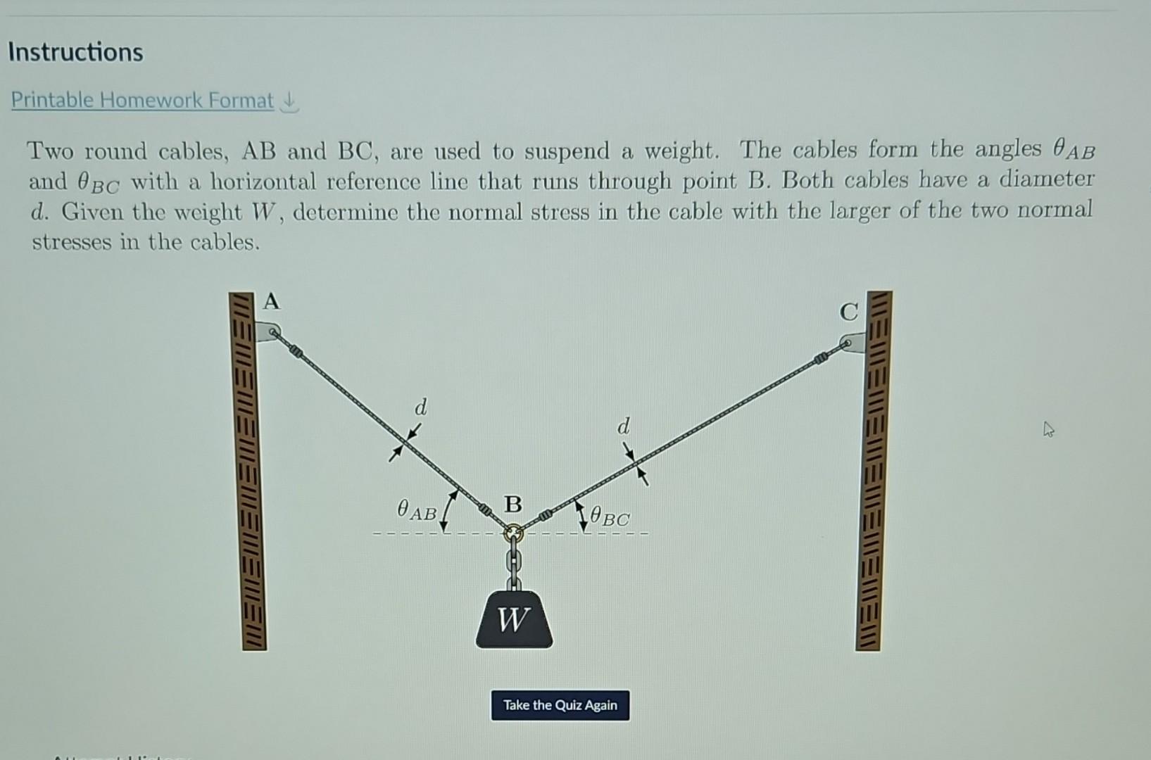 Solved d = 18.1mm theta AB = 38.8 theta BC = 26.1 W = 6.05 | Chegg.com