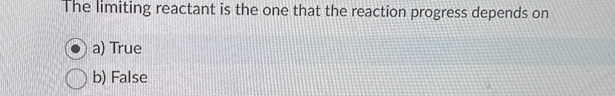 Solved The limiting reactant is the one that the reaction | Chegg.com
