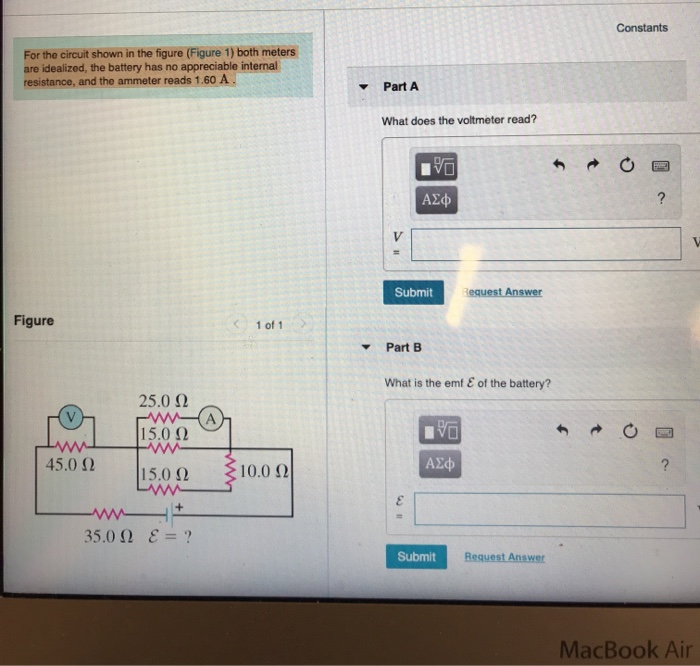 Solved Constants For the circuit shown in the figure (Figure | Chegg.com