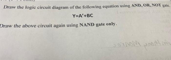 Solved Draw the logic circuit diagram of the following | Chegg.com