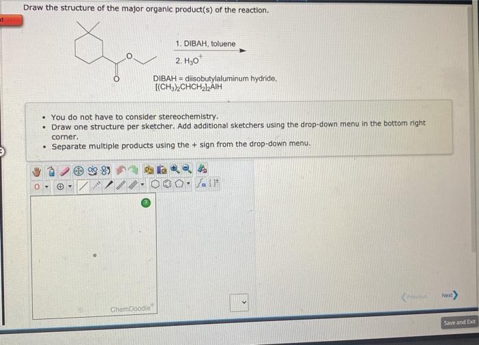 Solved Draw the structure of the major organic product(s) of | Chegg.com