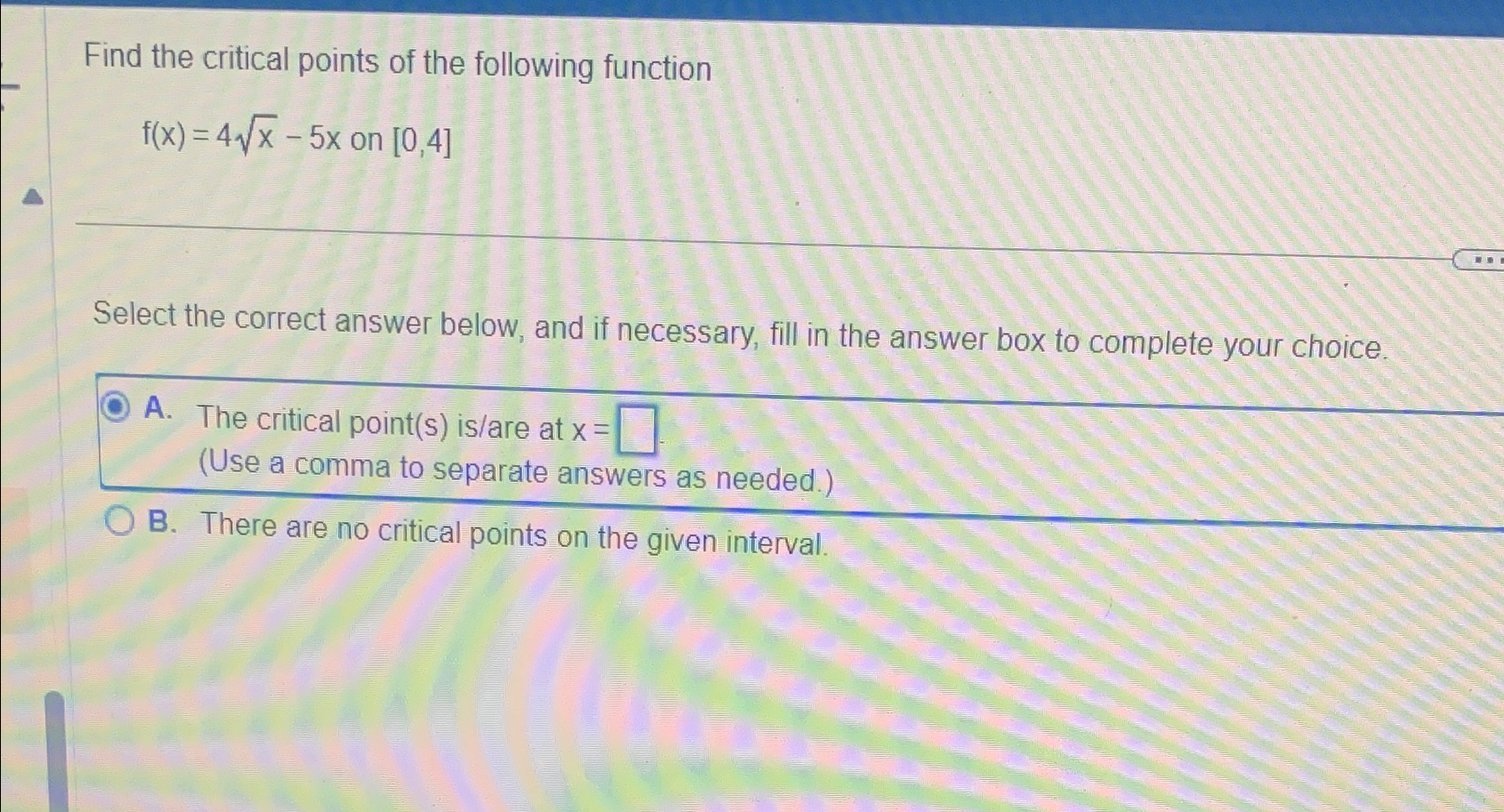 Solved Find the critical points of the following | Chegg.com