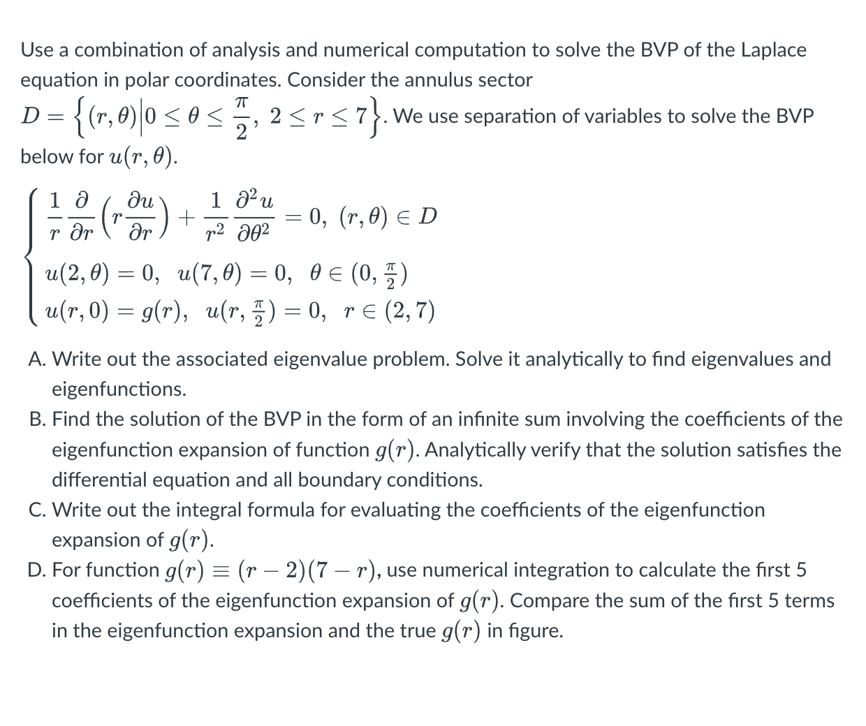 Use a combination of analysis and numerical | Chegg.com