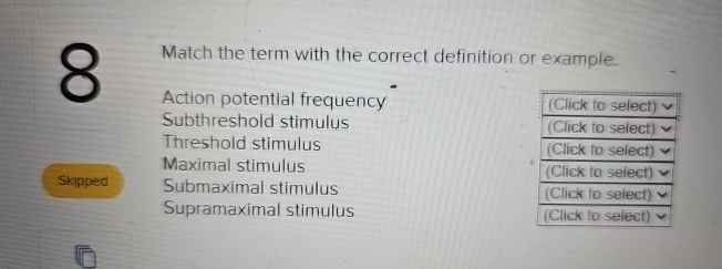 Solved Match the term with the correct definition or | Chegg.com