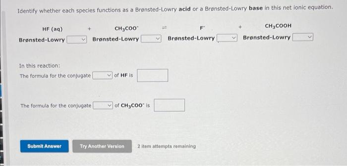 Solved Write an equation to show that acetic acid, CH3COOH, | Chegg.com