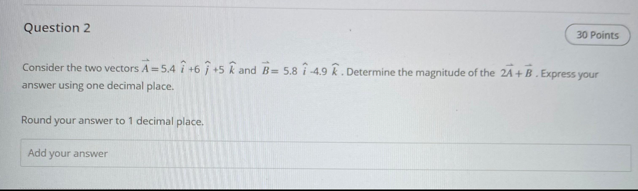 Solved Question 2Consider the two vectors | Chegg.com