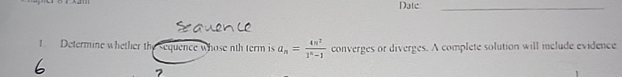 Solved Determine whether the sequence whose nth term is | Chegg.com