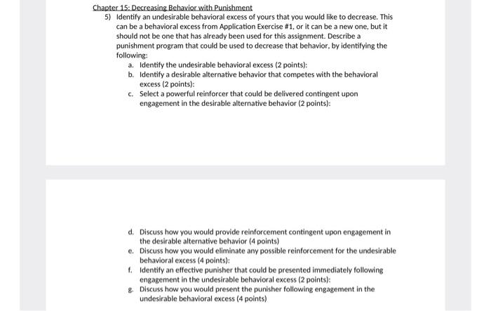 Solved Chapter 15: Decreasing Behavior with Punishment 5) | Chegg.com