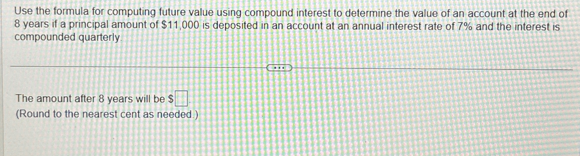 Solved Use the formula for computing future value using | Chegg.com