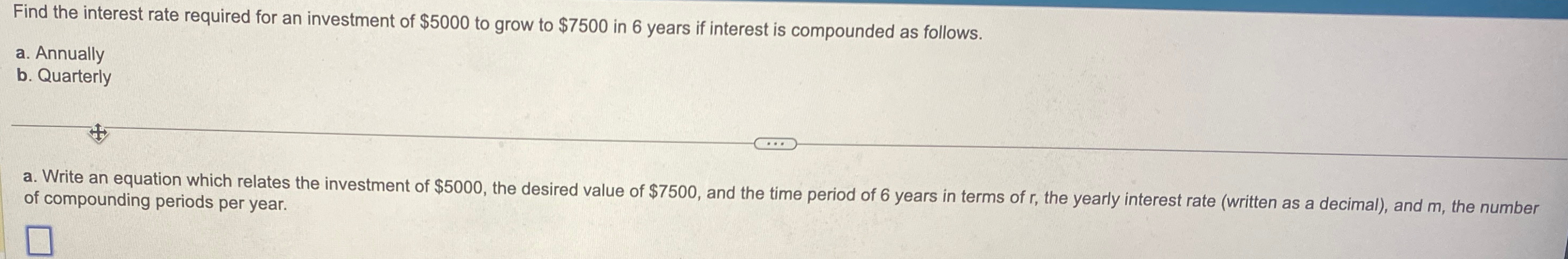 Solved Find the interest rate required for an investment of | Chegg.com