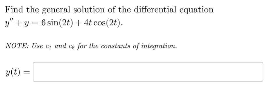 Solved Find the general solution of the differential | Chegg.com