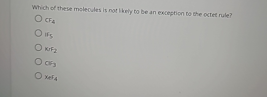 Solved Which of these molecules is not likely to be an | Chegg.com