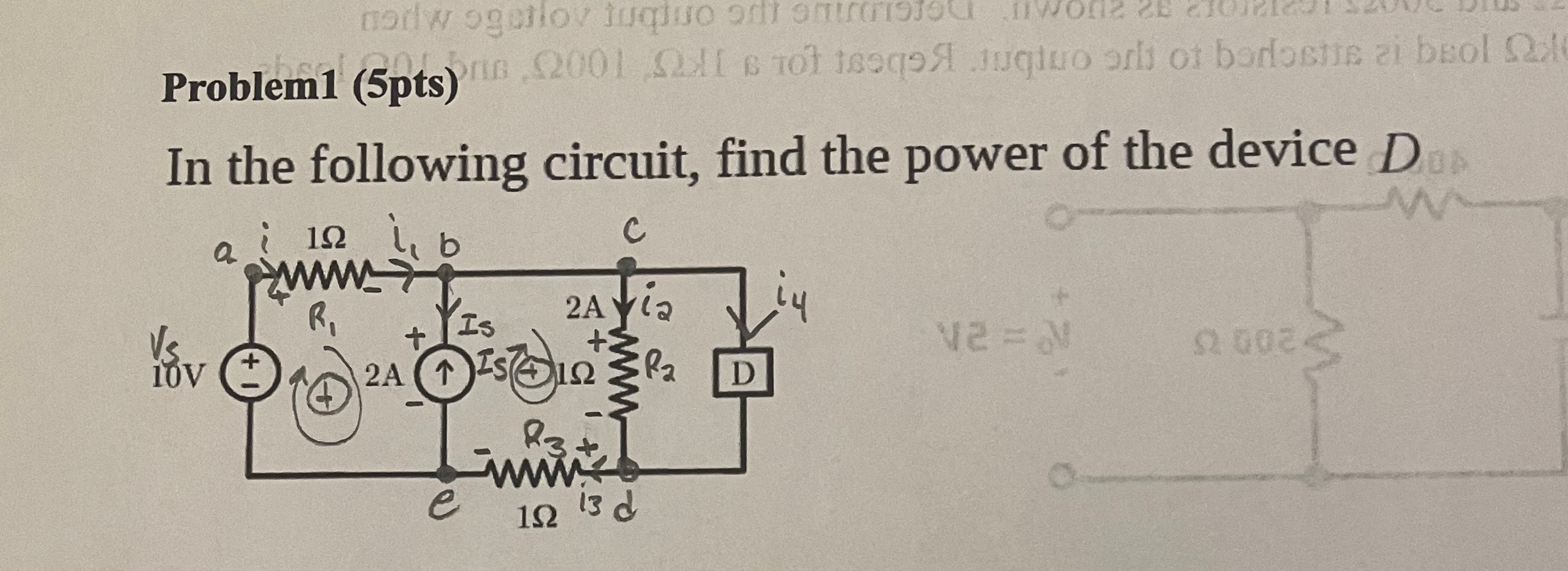 Solved Problem1 (5pts)In the following circuit, find the | Chegg.com