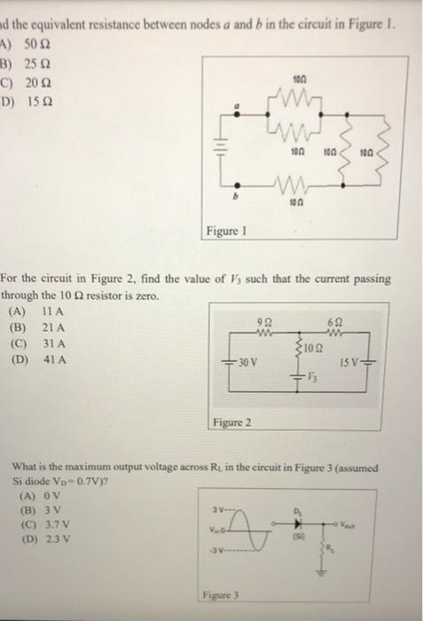 Solved id the equivalent resistance between nodes a and b in | Chegg.com