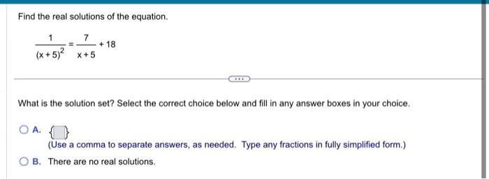 Solved Find the real solutions of the equation. | Chegg.com