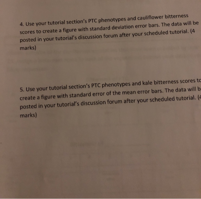 2. Use your tutorial section's PTC and Broccoli | Chegg.com