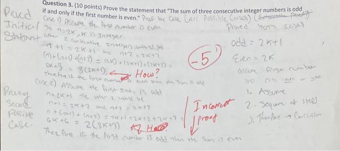 Solved Question 3 10 Points Prove The Statement That The 