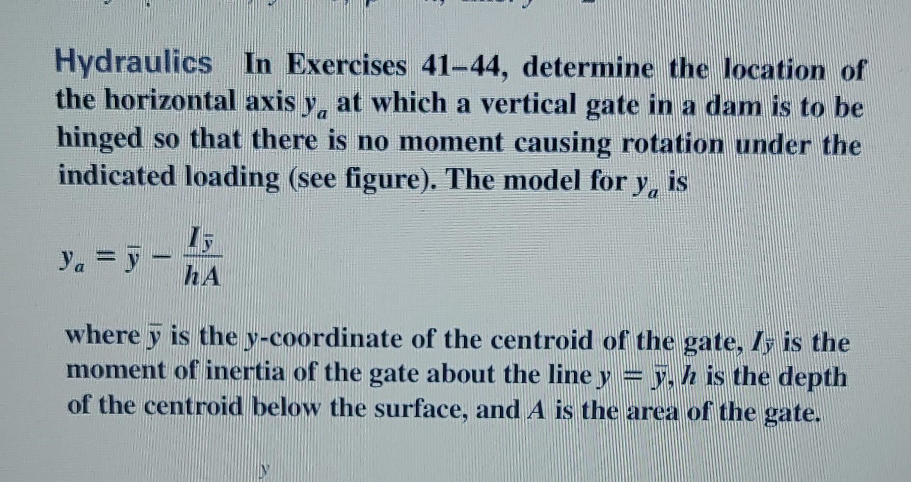 Solved Hydraulics In Exercises 41-44, determine the location | Chegg.com