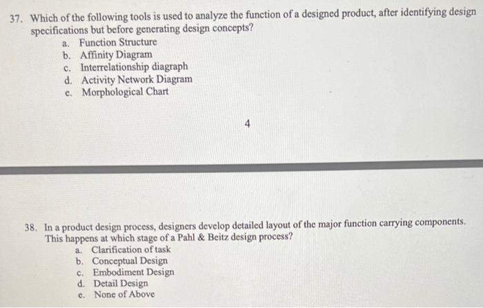 Solved 37. Which of the following tools is used to analyze | Chegg.com