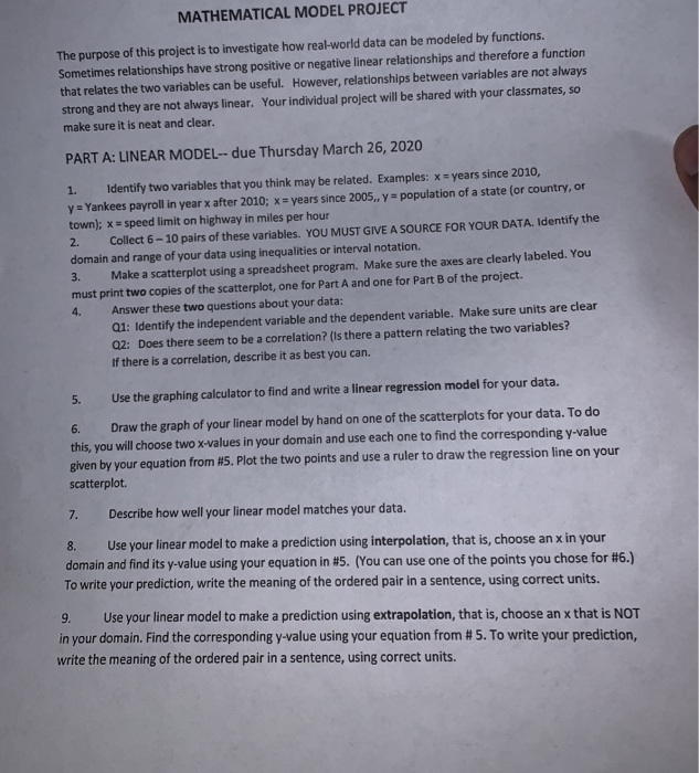 Real World Linear Models