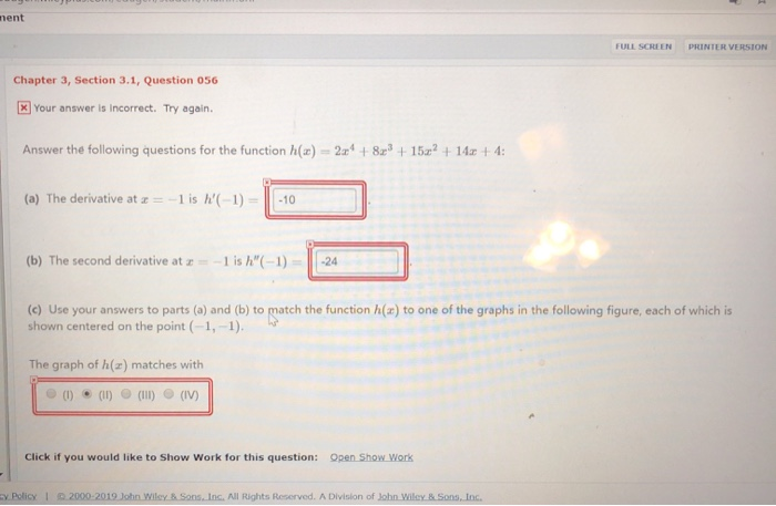 Solved ment FULL SCREEN PRINTER VERSION Chapter 3, Section | Chegg.com