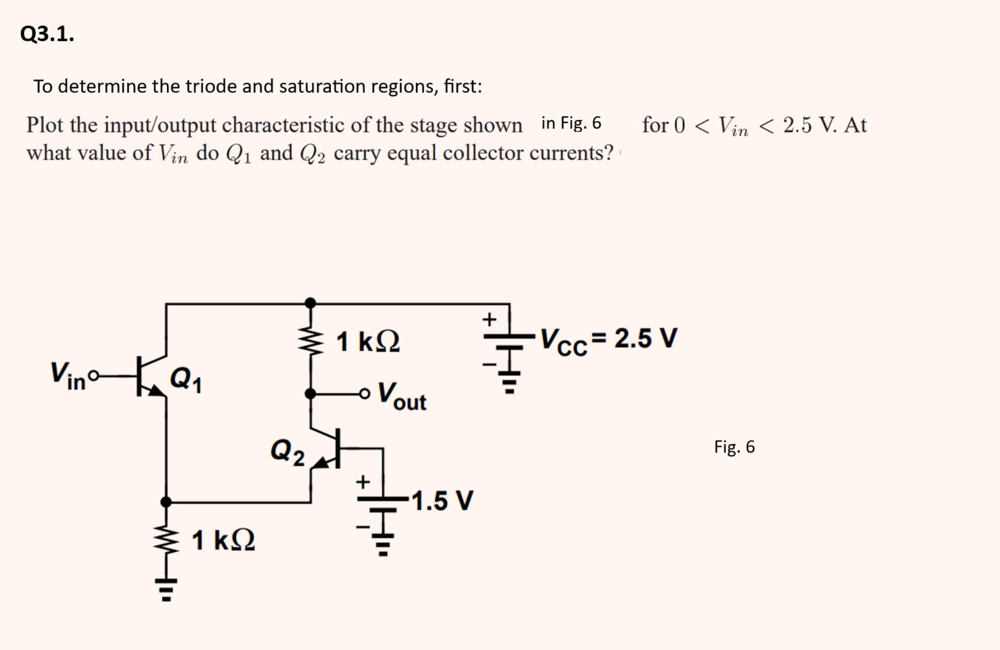 Solved Q3.1.To determine the triode and saturation regions, | Chegg.com