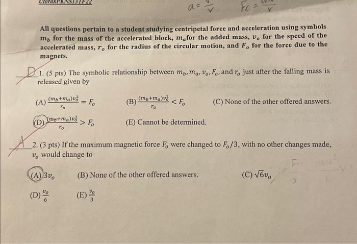 All questions pertain to a student studying | Chegg.com