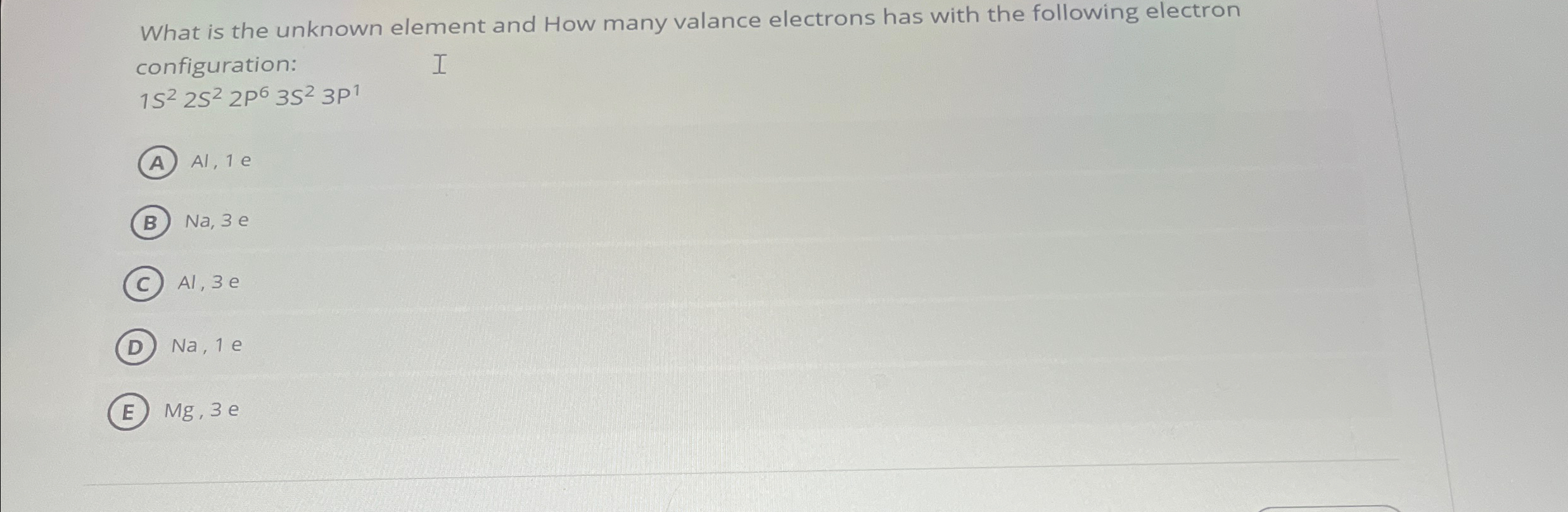 Solved What is the unknown element and How many valance | Chegg.com