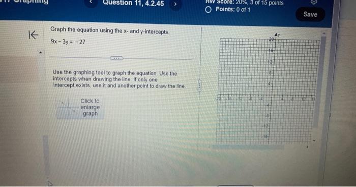 Solved Graph the equation using the x - and y-intercepts | Chegg.com