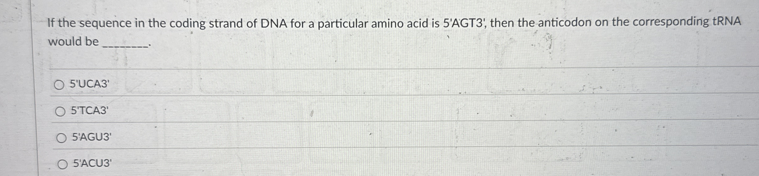 Solved If the sequence in the coding strand of DNA for a | Chegg.com