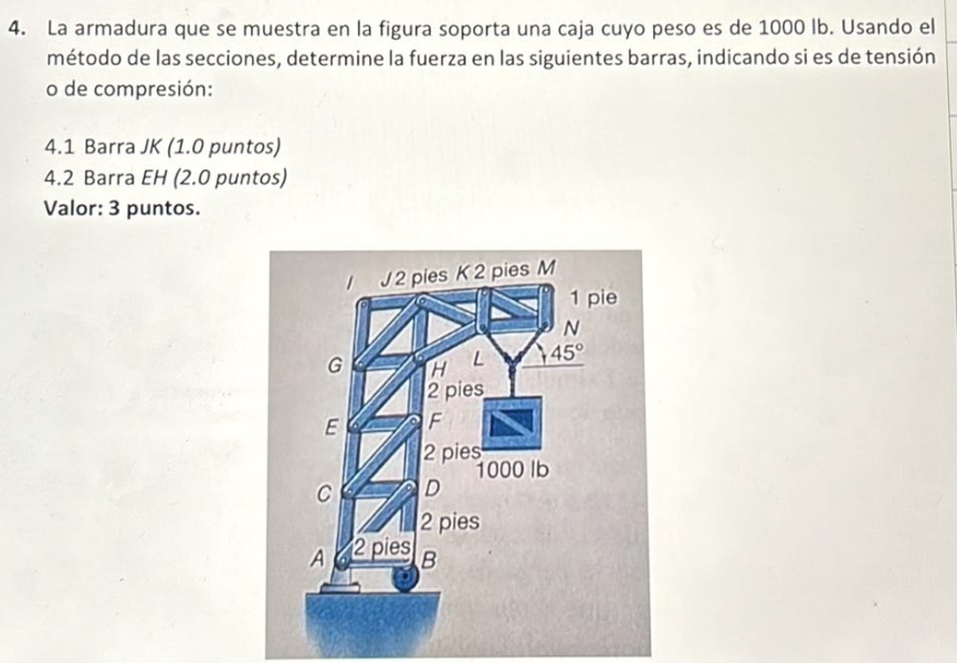 Solved La armadura que se muestra en la figura soporta una | Chegg.com