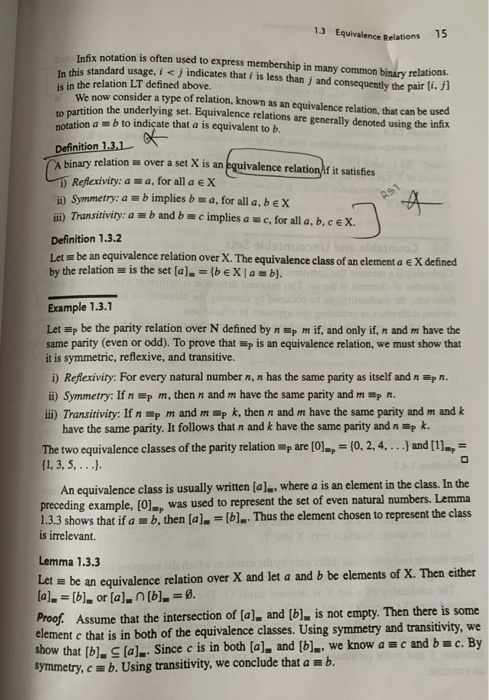 Solved =IS all equIvancneva (T1) Let = be the binary | Chegg.com