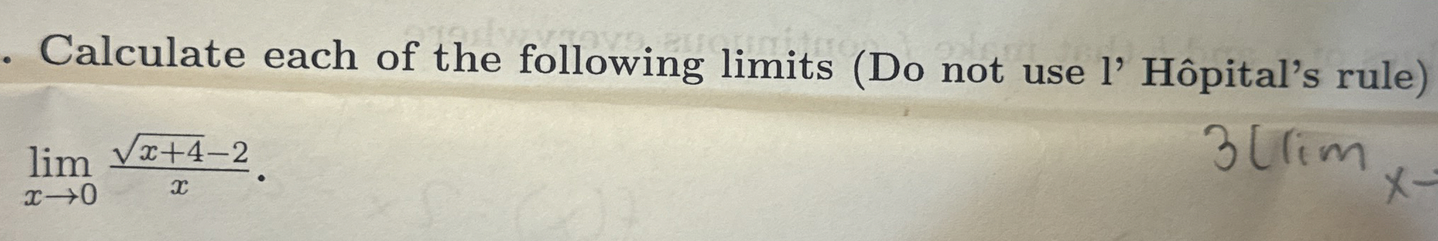 Solved Calculate each of the following limits (Do not use l' | Chegg.com