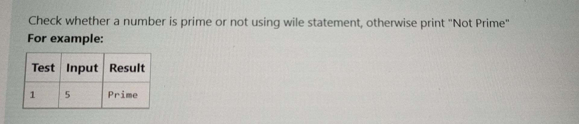 Solved Check whether a number is prime or not using wile | Chegg.com