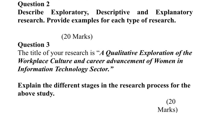 Solved ion 2 Describe Exploratory Descriptive And Chegg