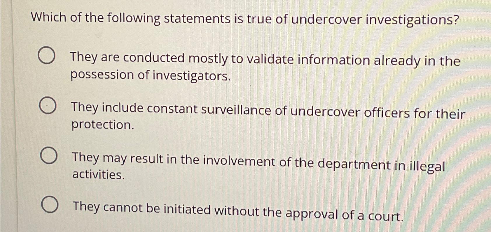 Solved Which of the following statements is true of | Chegg.com