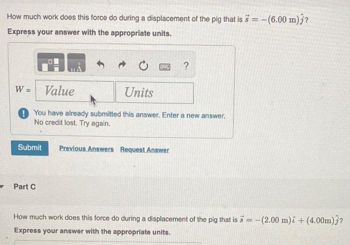 Solved On a farm, you are pushing on a stubborn pig with a | Chegg.com