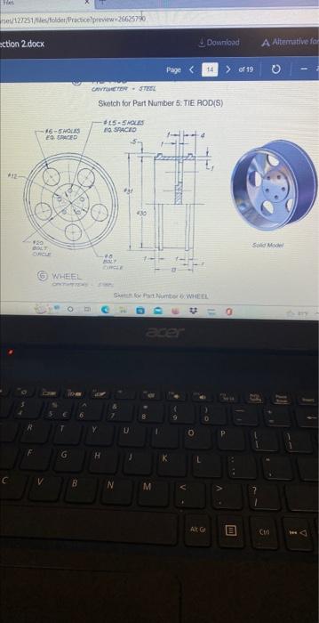 i need help creating this 3d wheel in solidworks | Chegg.com